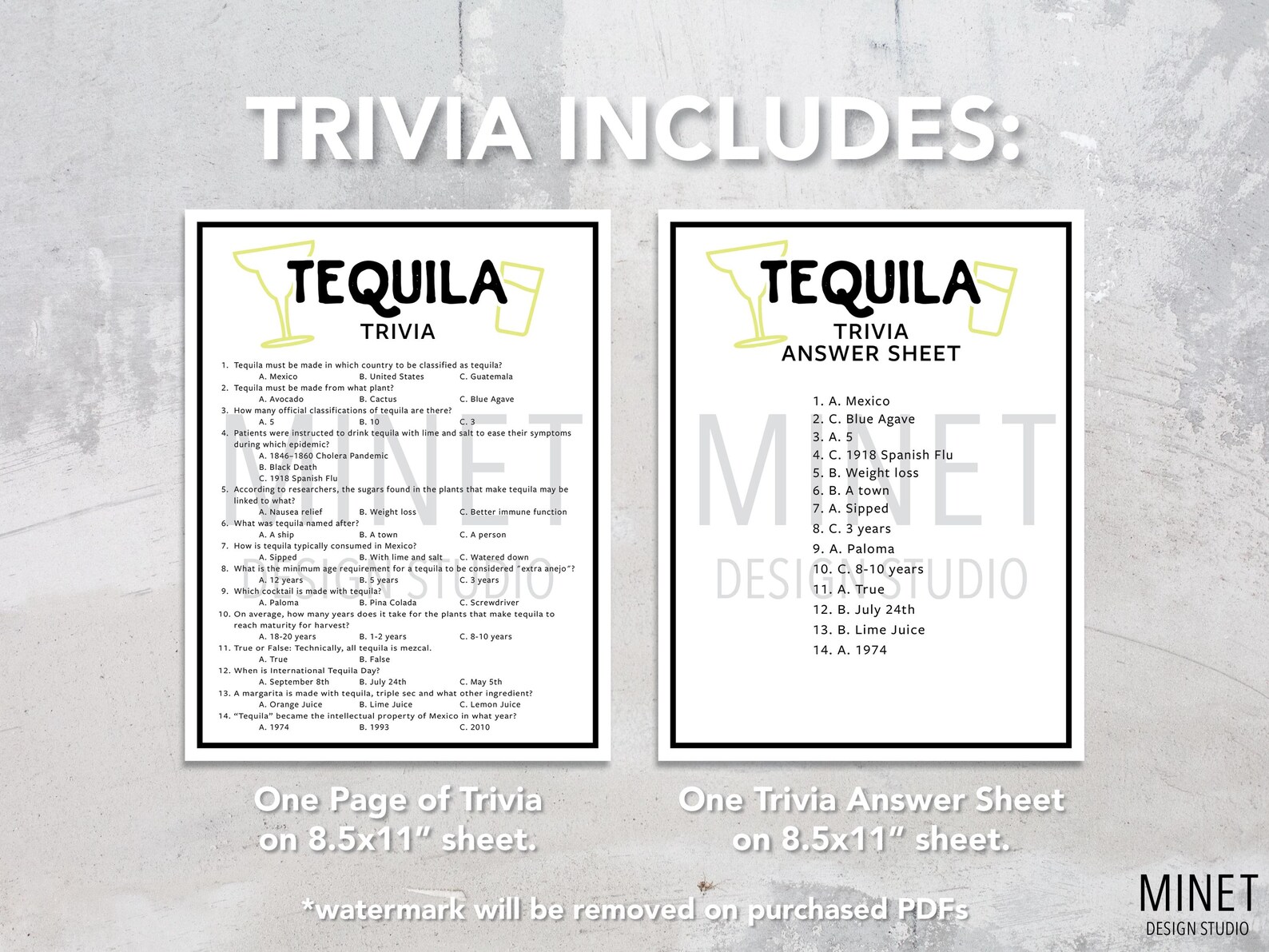 Tequila Trivia | Tequila Trivia Game | Printable Tequila Trivia ...
