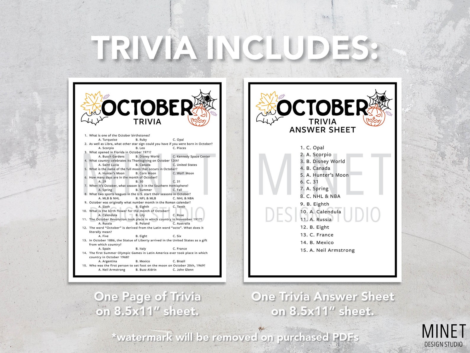 October Trivia | October Trivia Game | Printable October Trivia | Month ...