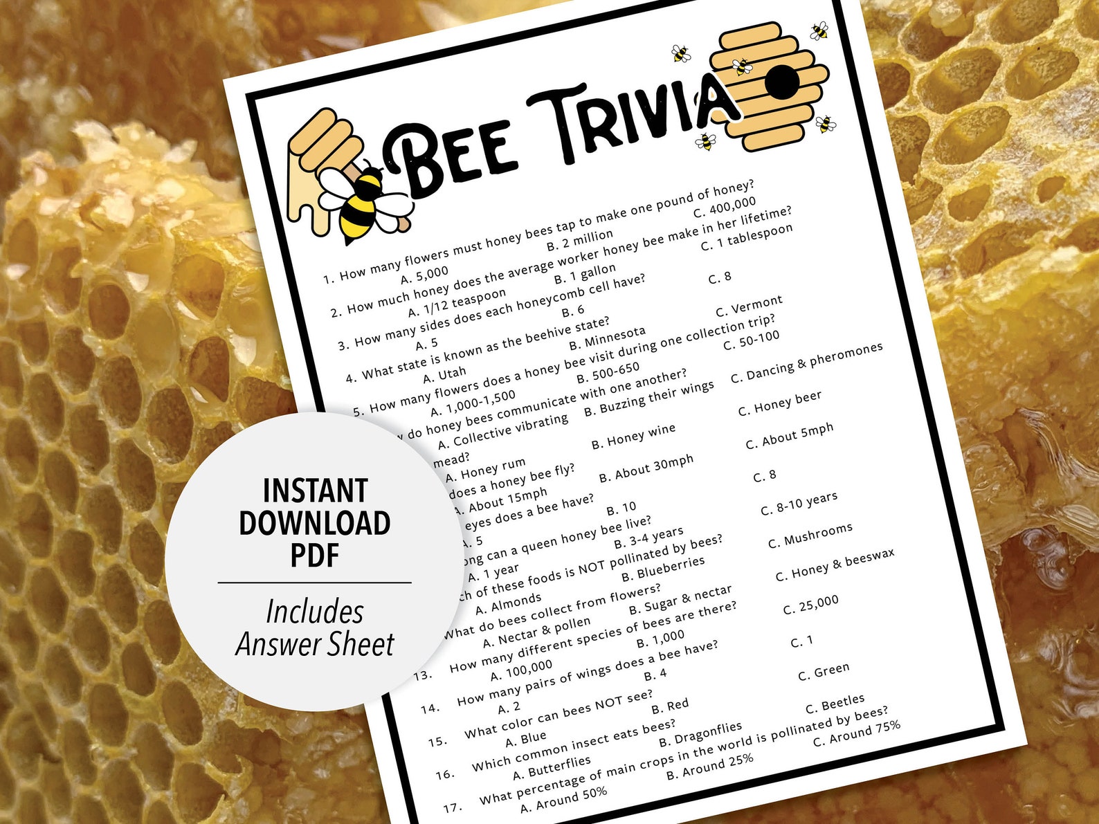 Bee Trivia | Bee Trivia Game | Printable Bee Trivia | Printable Trivia ... Bee Trivia | Bee Trivia Game | Printable Bee Trivia | Printable Trivia ...