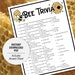 Bee Trivia | Bee Trivia Game | Printable Bee Trivia | Printable Trivia ...