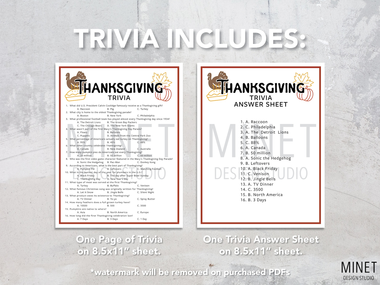 Thanksgiving Trivia | Thanksgiving Trivia Game | Printable Thanksgiving ...