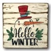 Hello Winter Sign Front Door Sign Winter Welcome Sign - Etsy