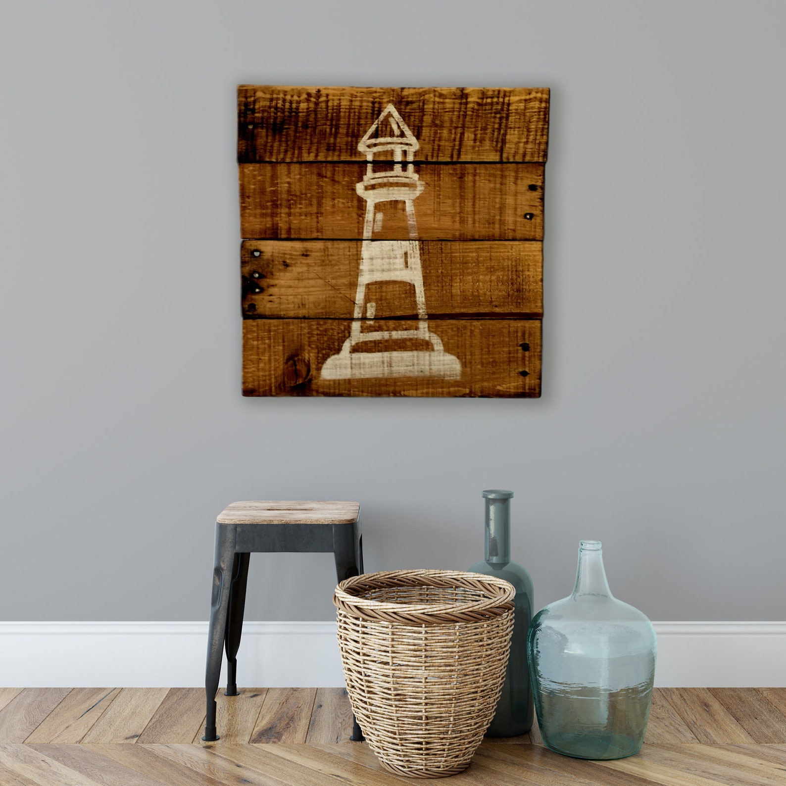 Wood Lighthouse Sign Nautical Decor Rustic Lighthouse Art - Etsy