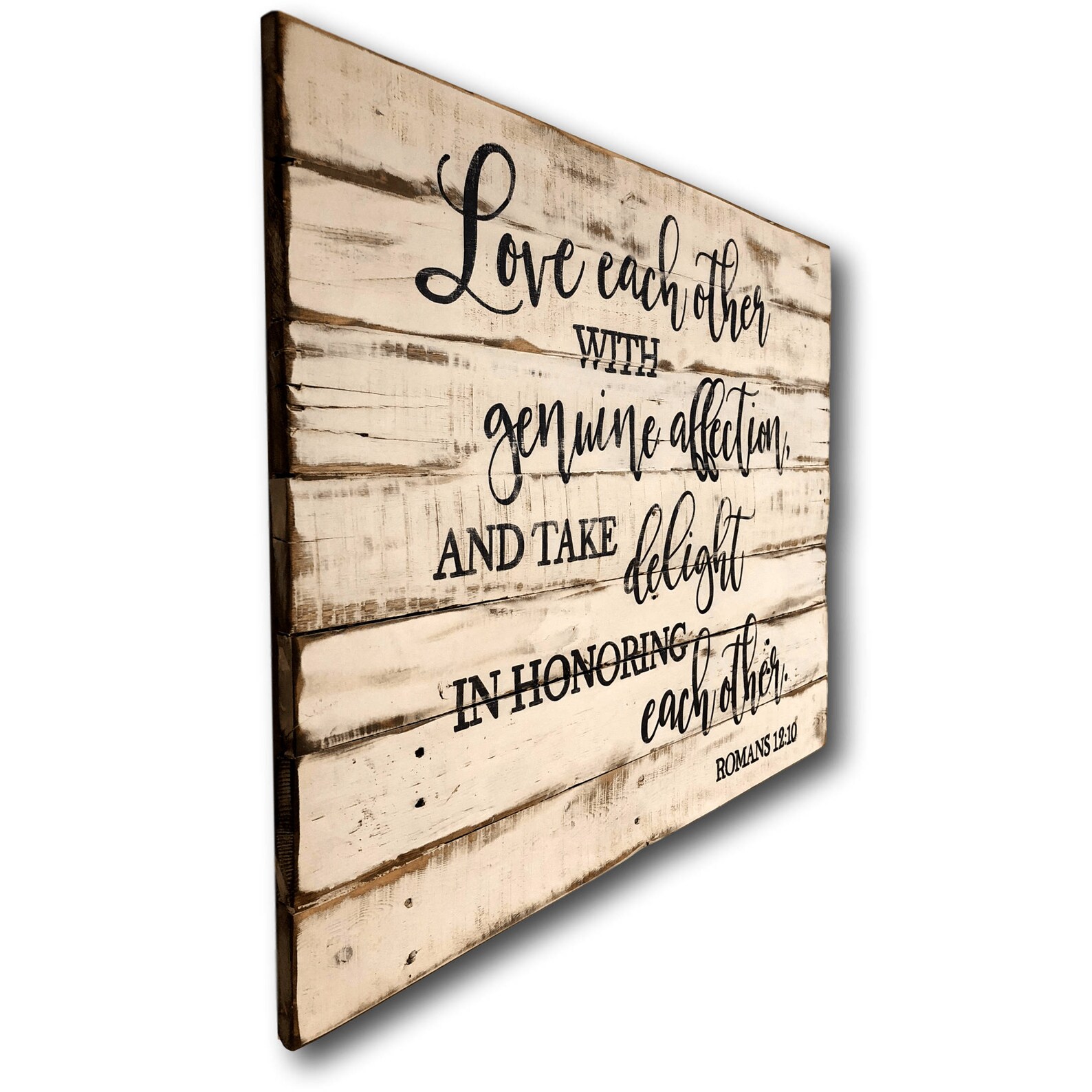 Love Each Other With Genuine Affection Sign Romans 12:10 - Etsy