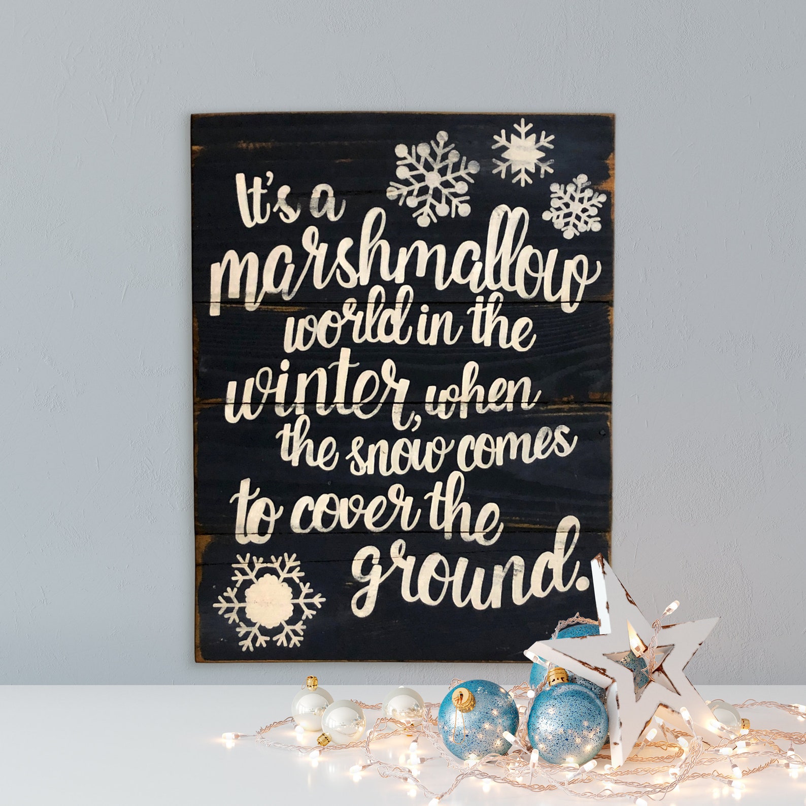It's a Marshmallow World in the Winter Sign Wood | Etsy