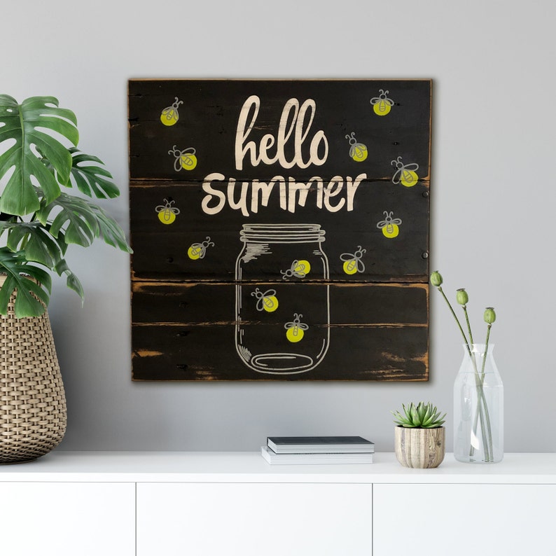 Hello Summer Sign Front Door Sign Summer Welcome Sign | Etsy