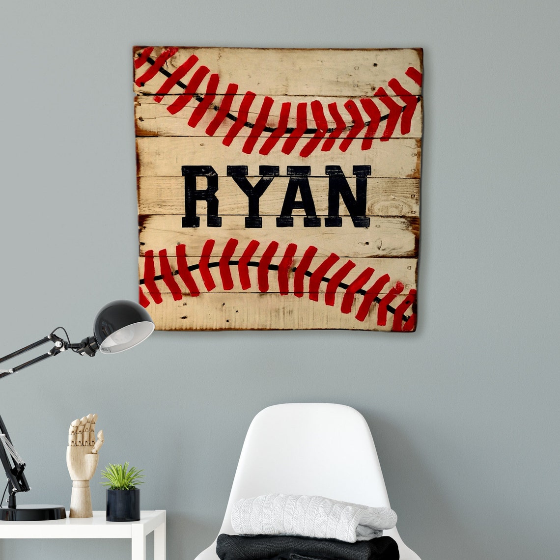 Wood Baseball Name Sign Baseball Bedroom Decor Baseball | Etsy
