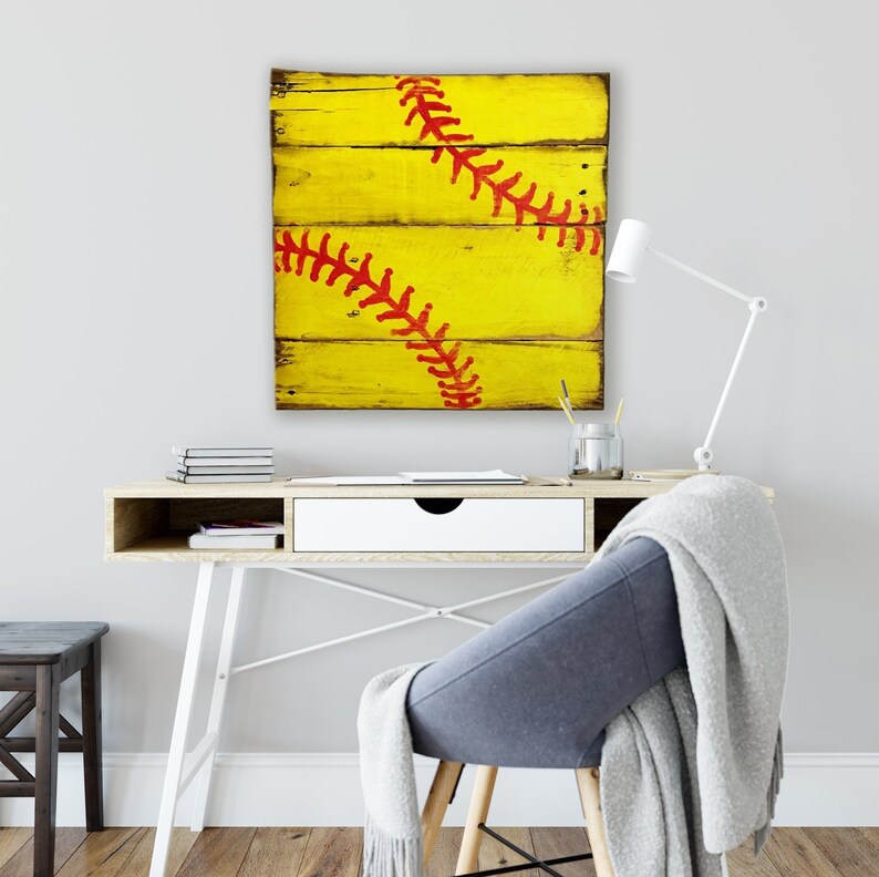 Wood Softball Sign Softball Wall Art Softball Player Gift - Etsy