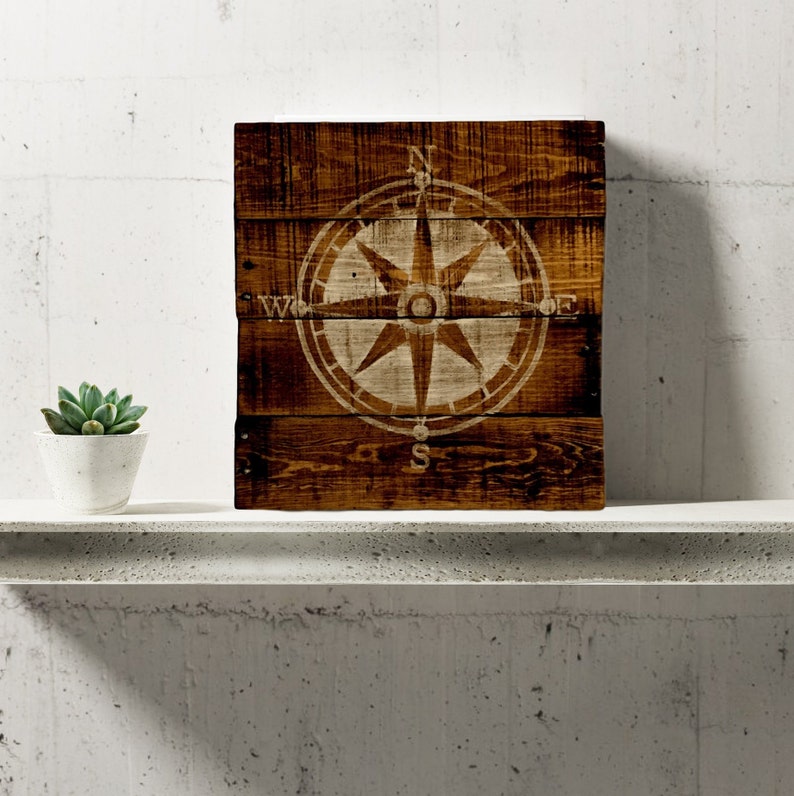 Nautical Nursery Decor Compass Rose Compass Wall Art - Etsy