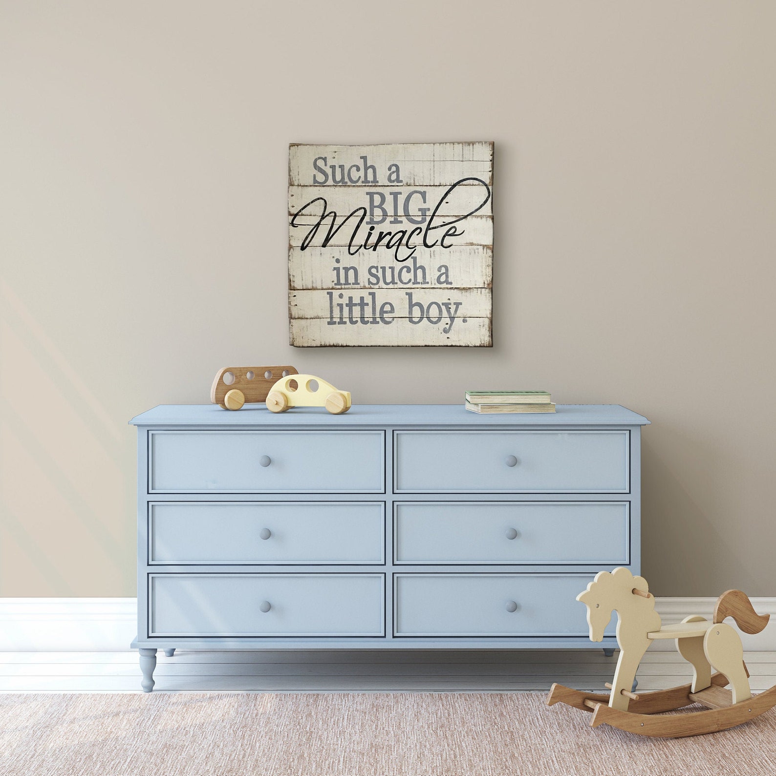 Such a Big Miracle in Such a Little Boy Wood Sign Boy - Etsy