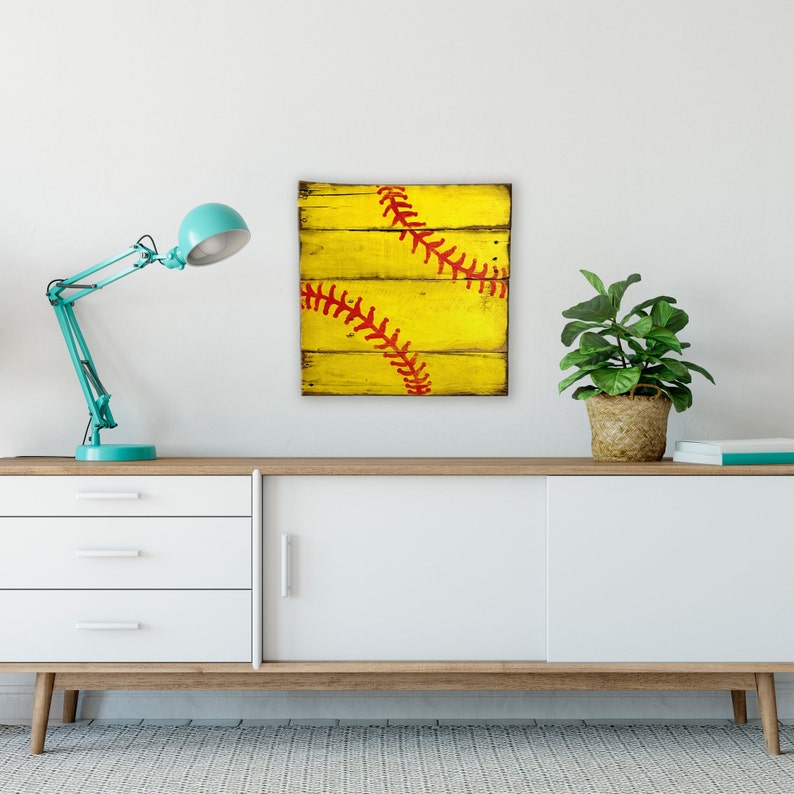 Wood Softball Sign Softball Wall Art Softball Player Gift - Etsy