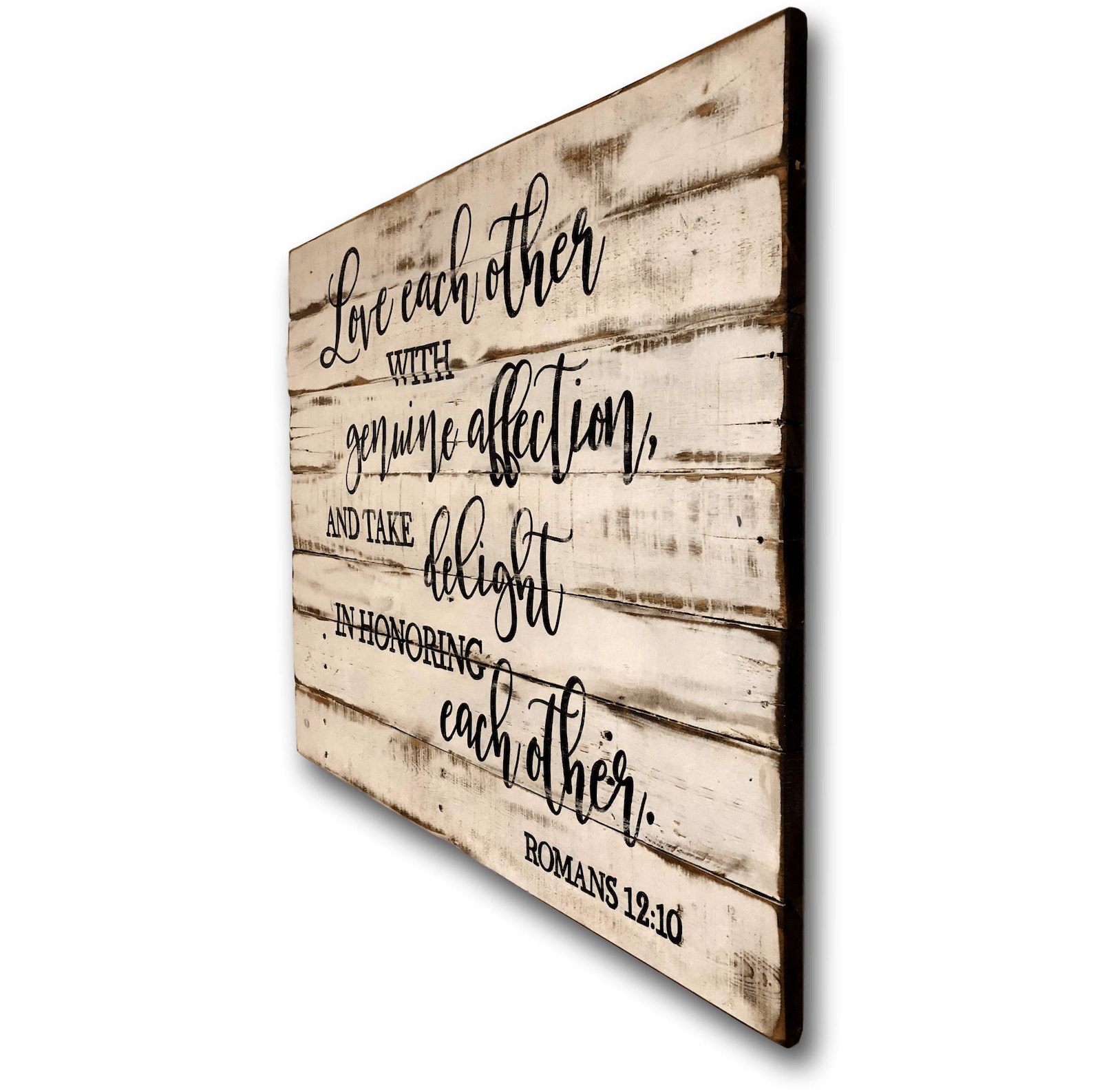 Love Each Other With Genuine Affection Sign Romans 12:10 - Etsy
