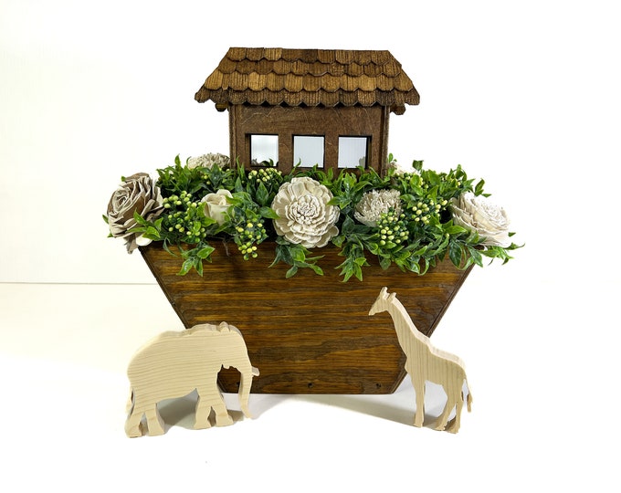 Noah’s Ark Centerpieces - Baby Shower Decor - Sola Wood Floral ...