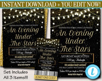Starry Night Prom Invitation | Etsy