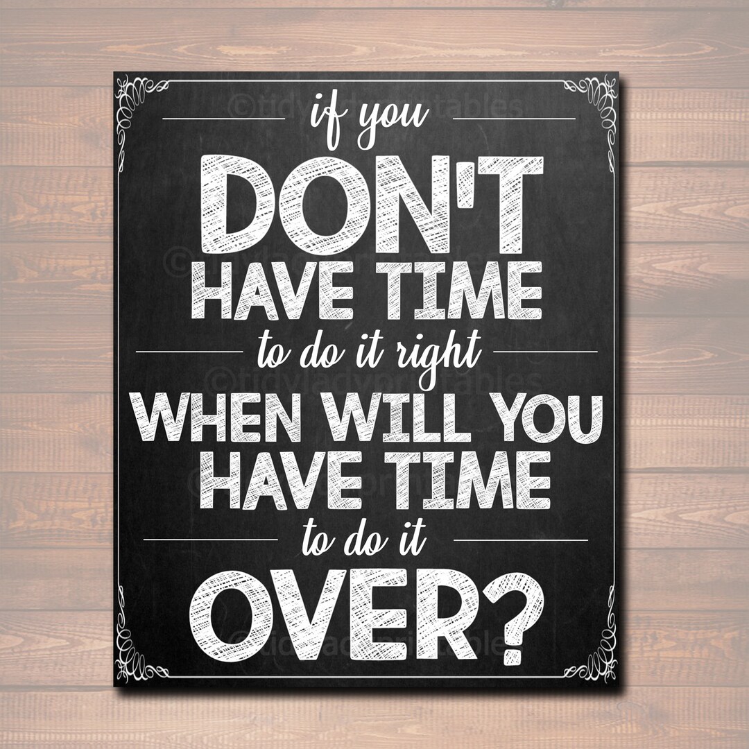 Classroom Chalkboard Poster: Do It Right Quote Art (digital Download ...