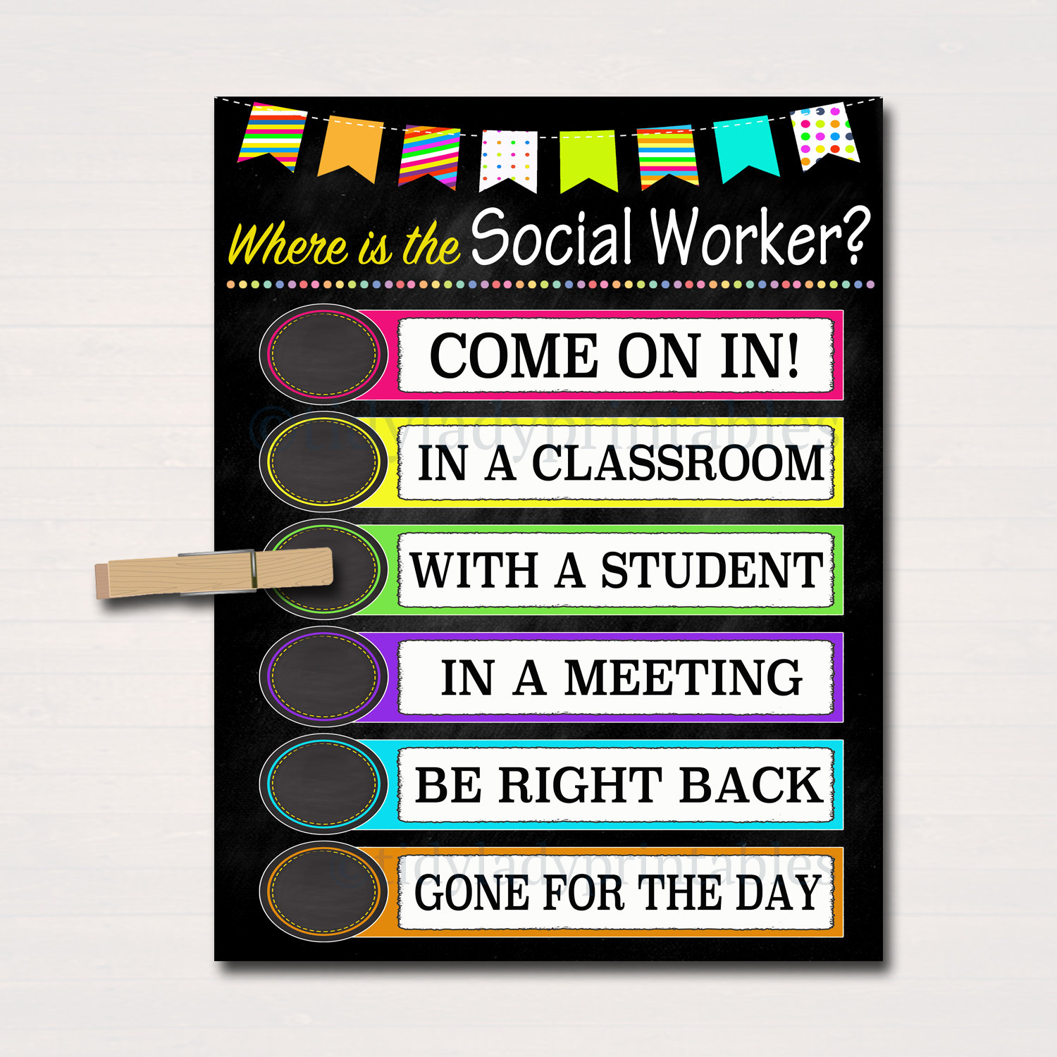 Where is the Social Worker Door Sign Classroom Decor School | Etsy