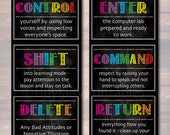 School Library Classroom Printable Poster, Librarian Decor, Technology ...