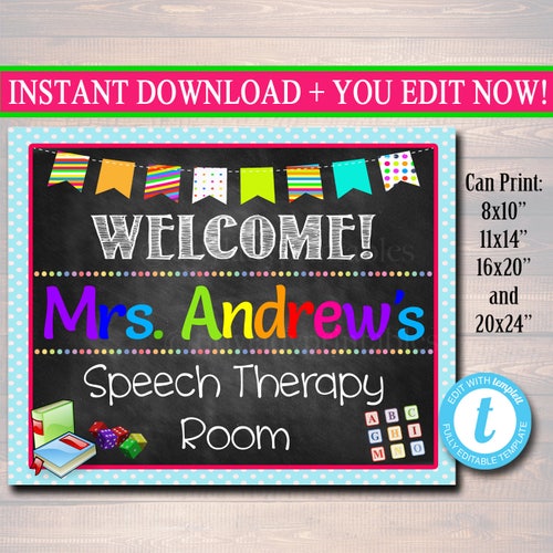 EDITABLE Door Sign Classroom Decorations Custom Teacher - Etsy