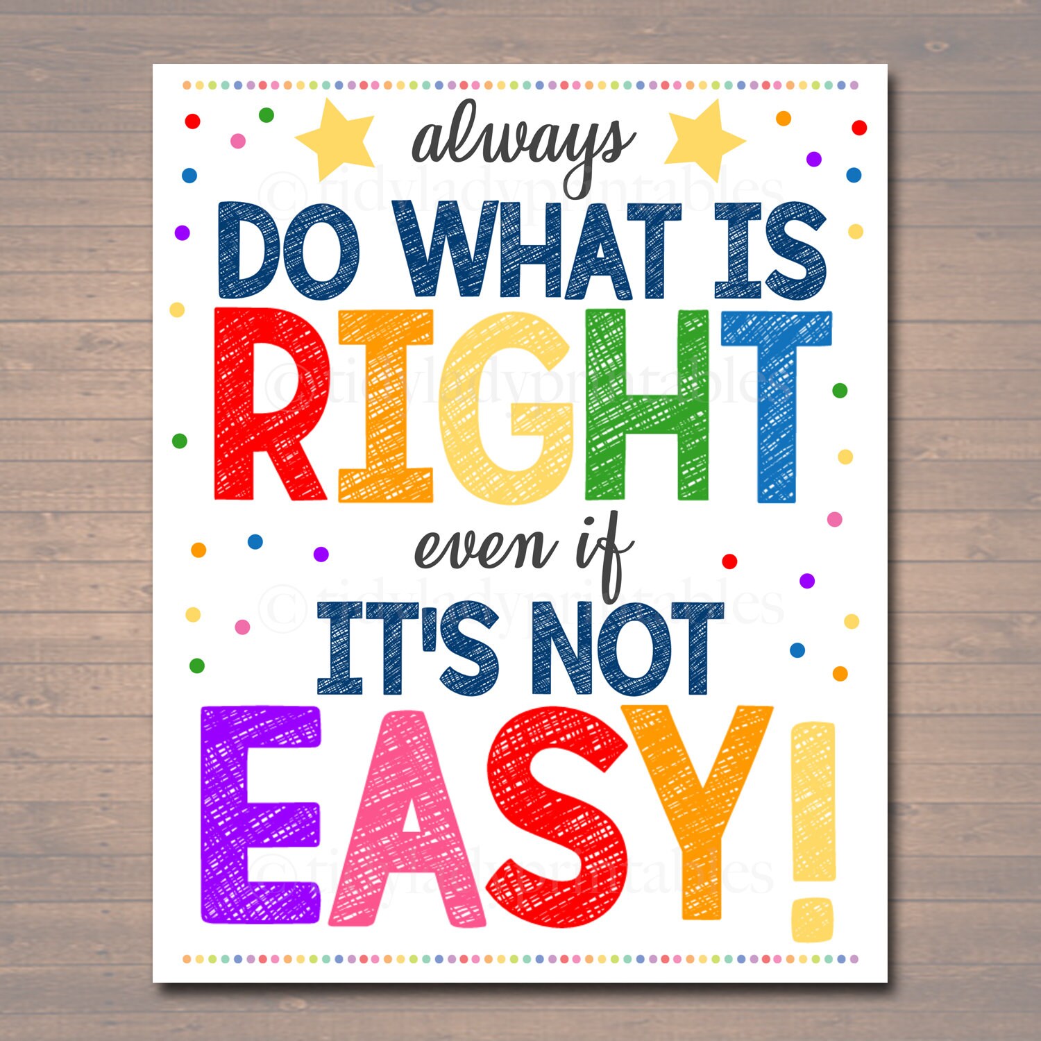 Motivational Classroom Poster: Do What is Right, School Counselor ...
