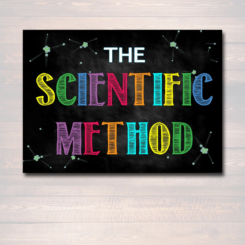 Scientific Method Poster Set: Chalkboard Classroom Decor (digital ...