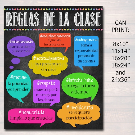 Afiche De Reglas Del Aula De Secundaria