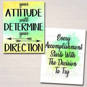 SET OF 12 Inspirational Watercolor Printable Posters School Counselor ...
