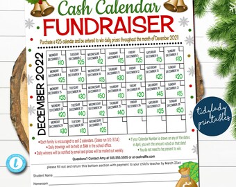 Editable Cash Calendar Fundraiser Flyer, Printable Handout Take Home ...