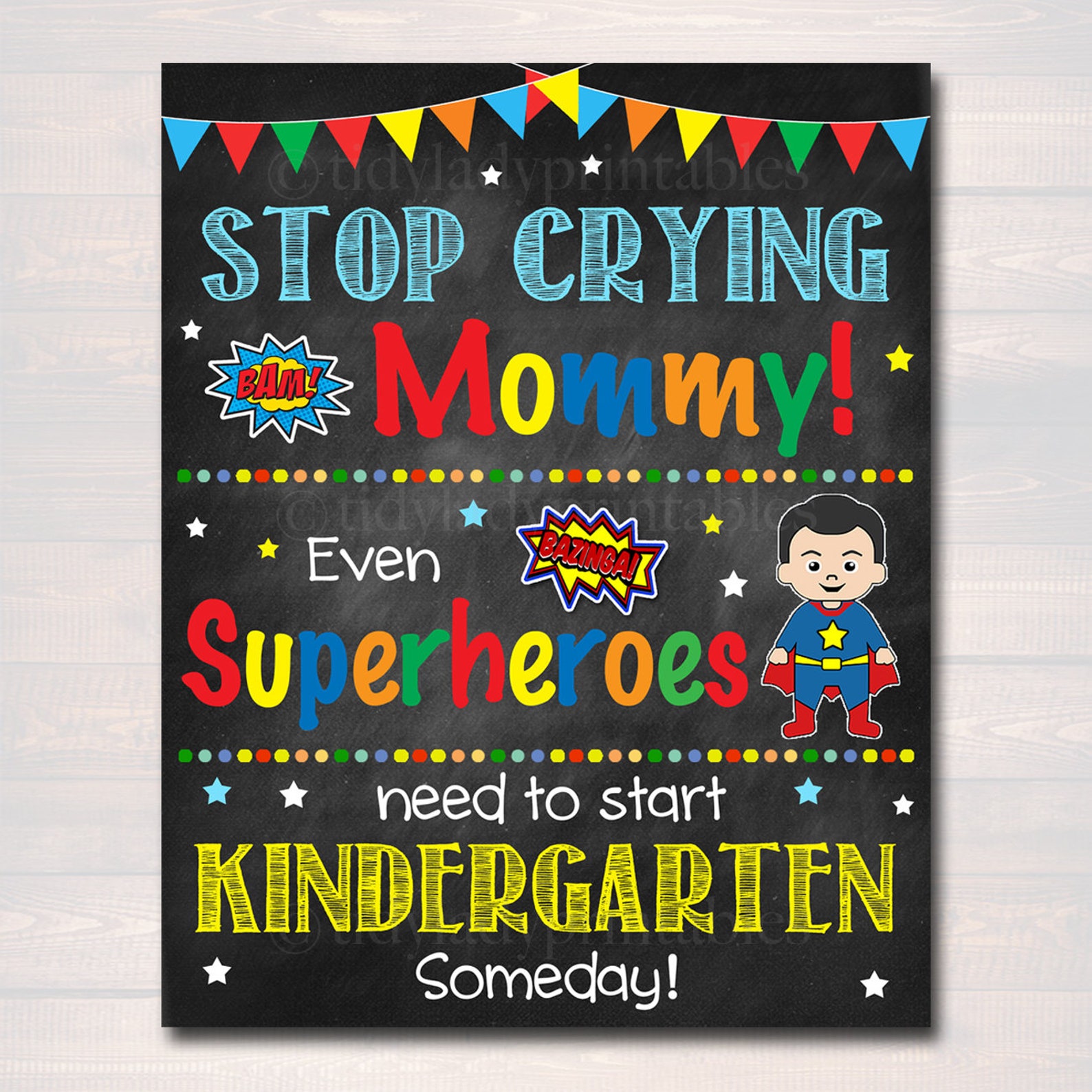 Stop Crying Mom Back to School Photo Prop Kindergarten - Etsy