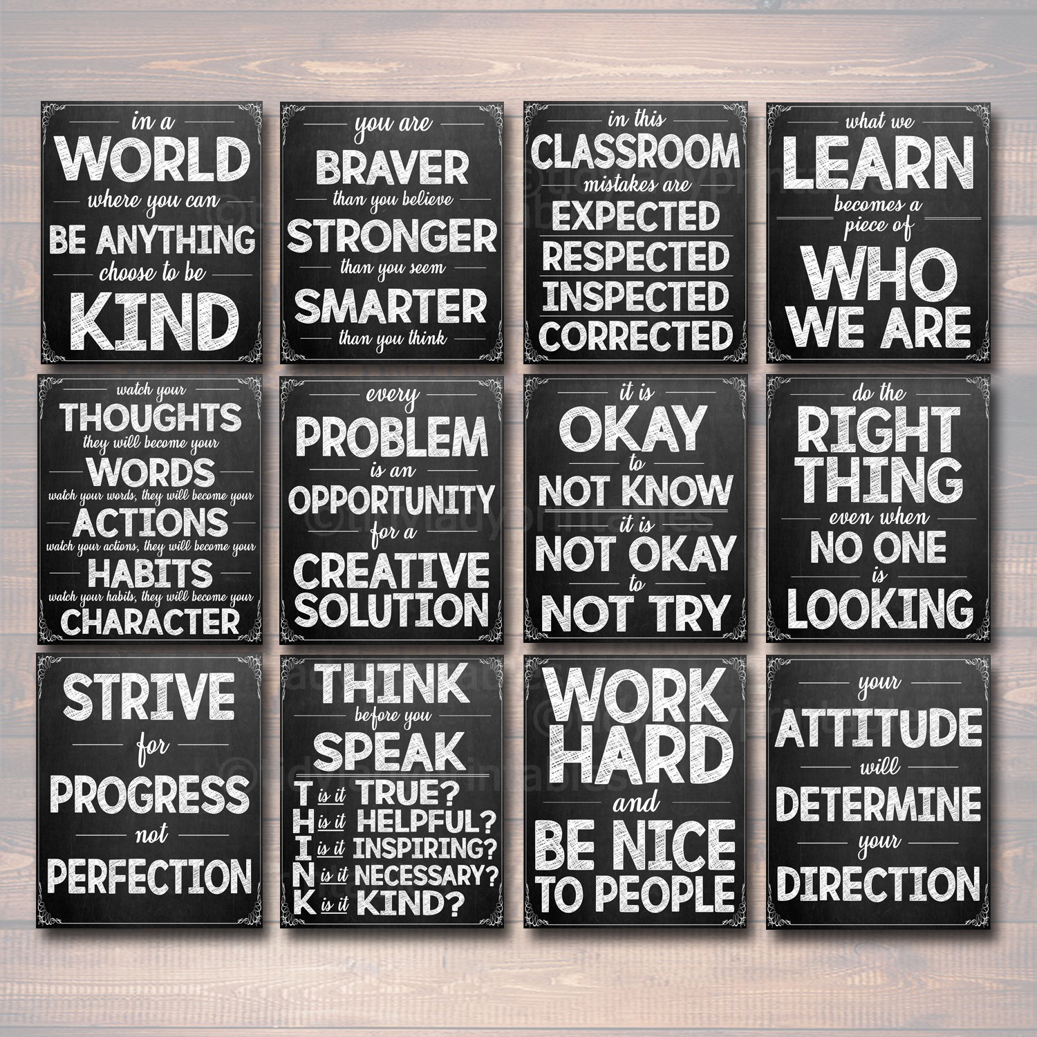 40% OFF Set of 12 Printable Classroom Posters Kindness | Etsy