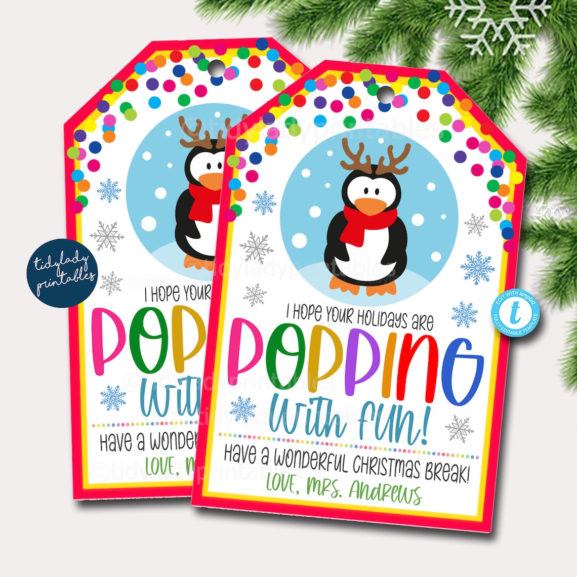 Christmas Pop It Gift Tags Pop-it Gift Labels Merry Christmas - Etsy