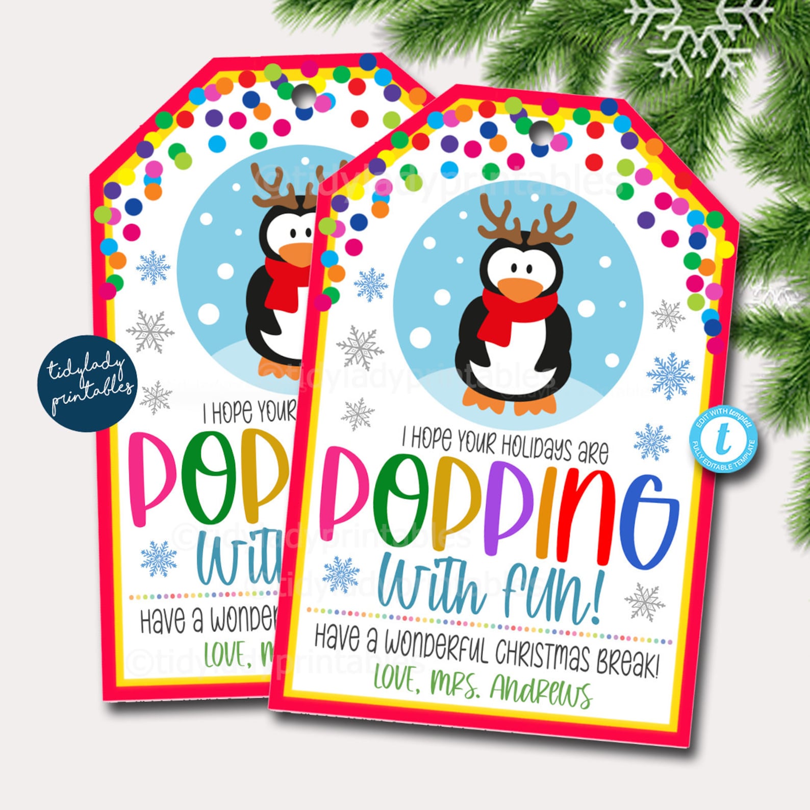Christmas Pop It Gift Tags Pop-it Gift Labels Merry Christmas - Etsy