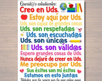 Dear Students Poster - Etsy