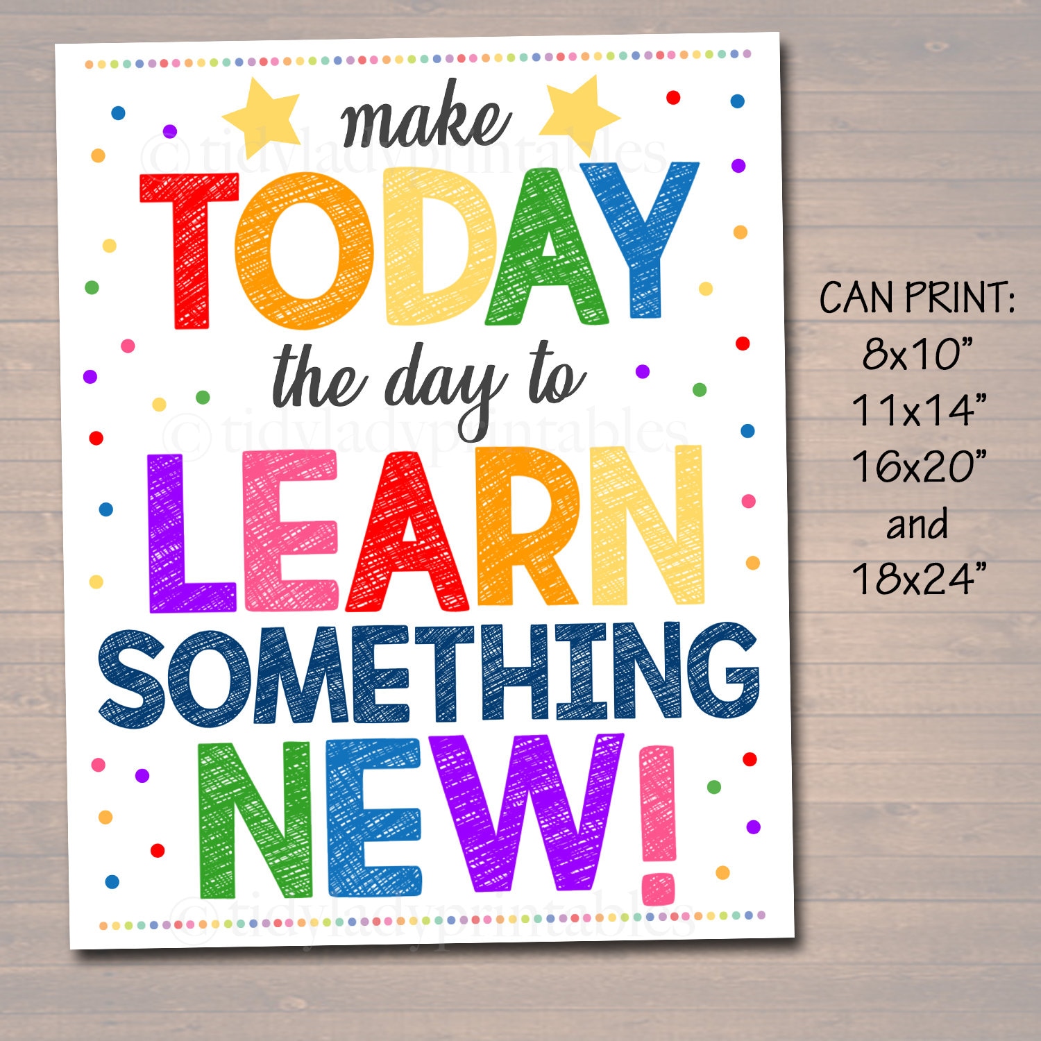 PRINTABLE Make Today the Day to Learn Something New Poster - Etsy Singapore