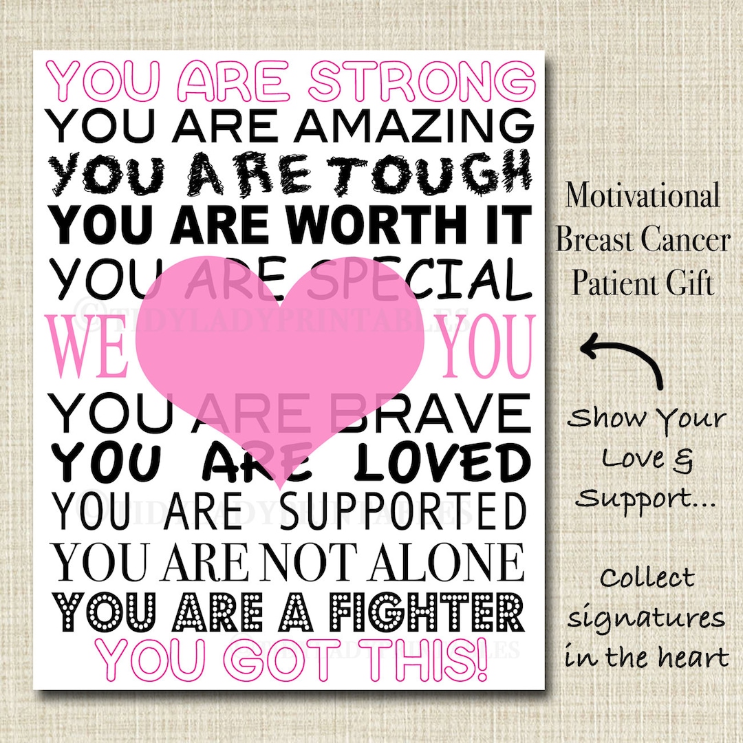 Breast Cancer Patient Gift: Motivational Art Print (digital Download ...