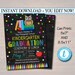 Editable Graduation Invitation Chalkboard Printable Kindergarten ...