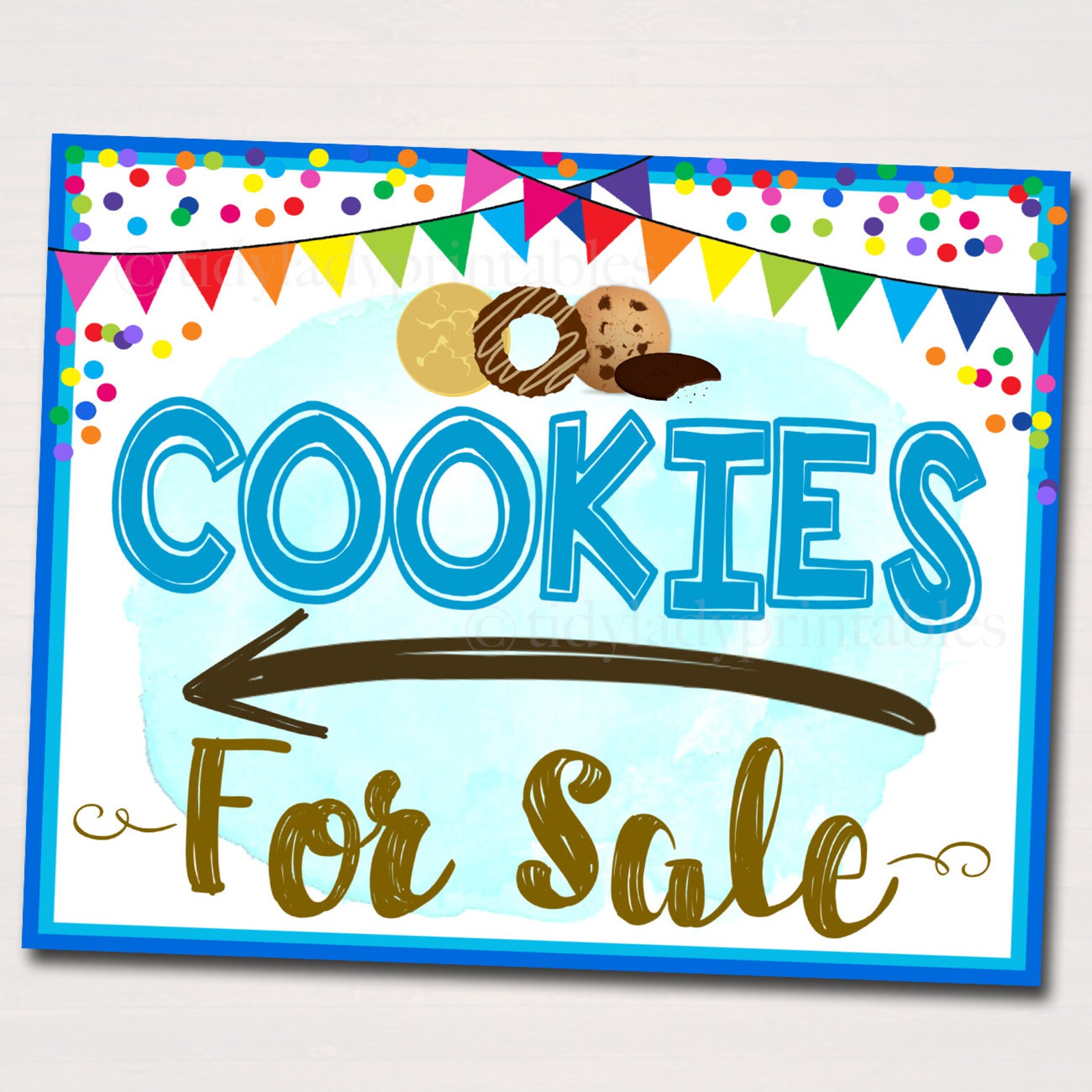 Cookie Arrow Signs Cookies Sold Here Printable Cookie Drop - Etsy