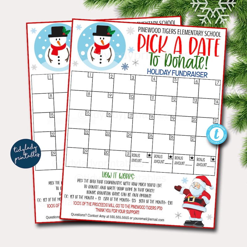 Charity Calendar - Etsy