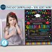 Editable Graduation Invitation Chalkboard Printable Kindergarten ...