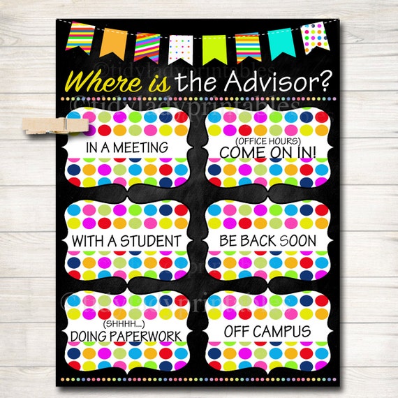 Where is the Advisor Door Sign, College Advisor Gifts, College Office ...