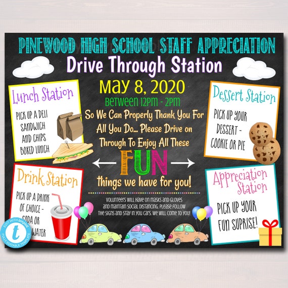 Virtual Teacher Appreciation Drive By Station, Teacher Parade, School ...