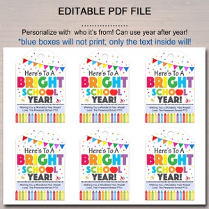 EDITABLE Bright School Year First Day of School Back to School Teacher ...