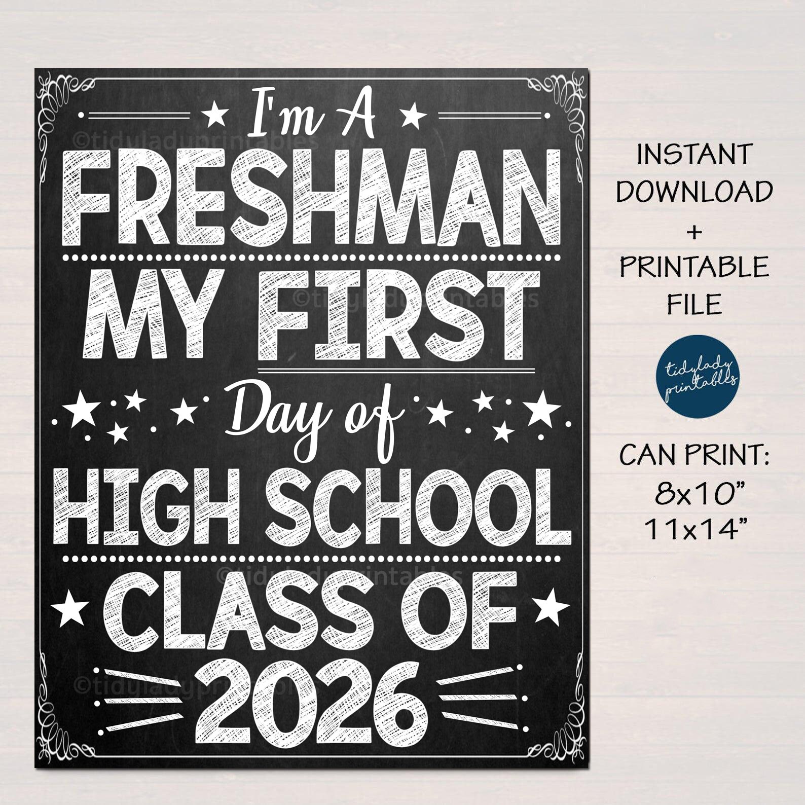 First Day of High School Sign First Day of 9th Grade Sign - Etsy