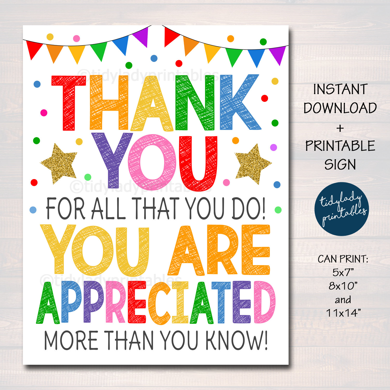 Thank You Appreciation Sign Staff Employee Nurse Teacher - Etsy Canada