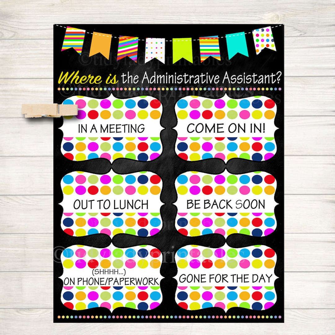 Administrative Assistant Door Sign: Office Staff Decor (digital ...