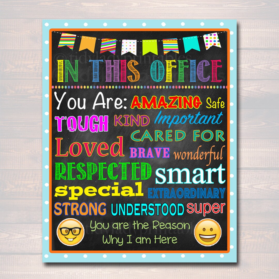 School Counselor Digital Poster, Child Therapist Decor, Counselor ...