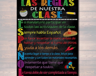 Quarterhouse Class Rules (english) Poster, Spanish and ESL Classroom ...