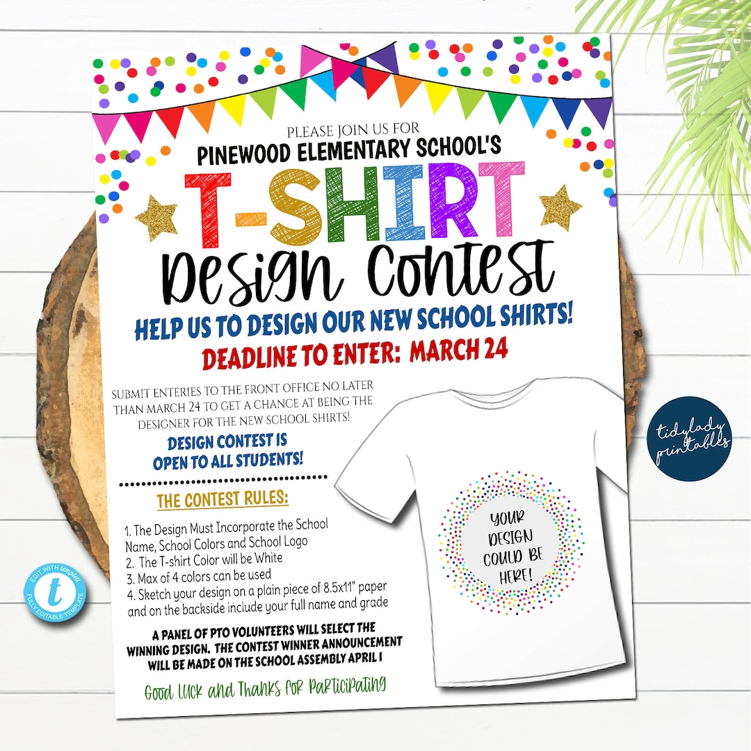 T-shirt Design Contest Flyer Template, Clothing T-shirt Sale, Printable ...