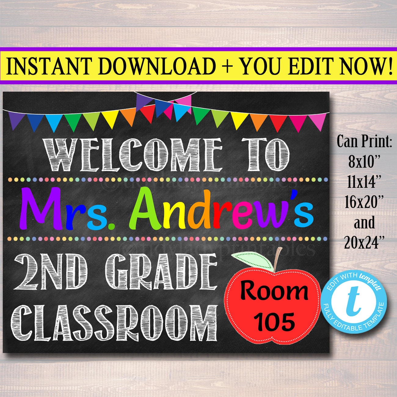 EDITABLE Teacher Classroom Door Sign Classroom Decor Teacher - Etsy ...