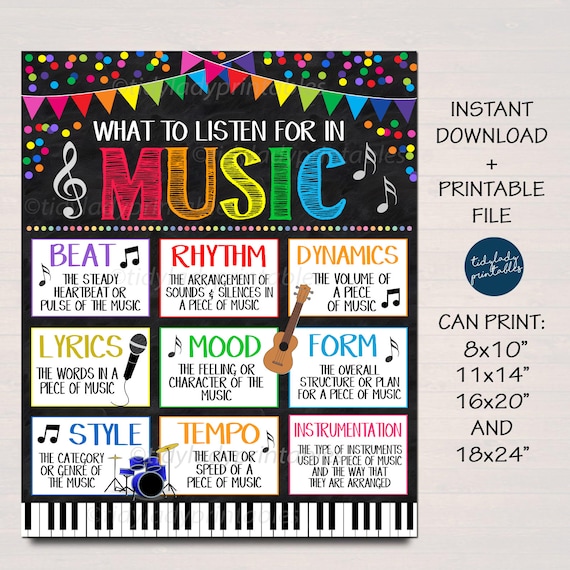 Music Teacher Classroom Rules Printable Poster, Classroom Decor Teacher ...