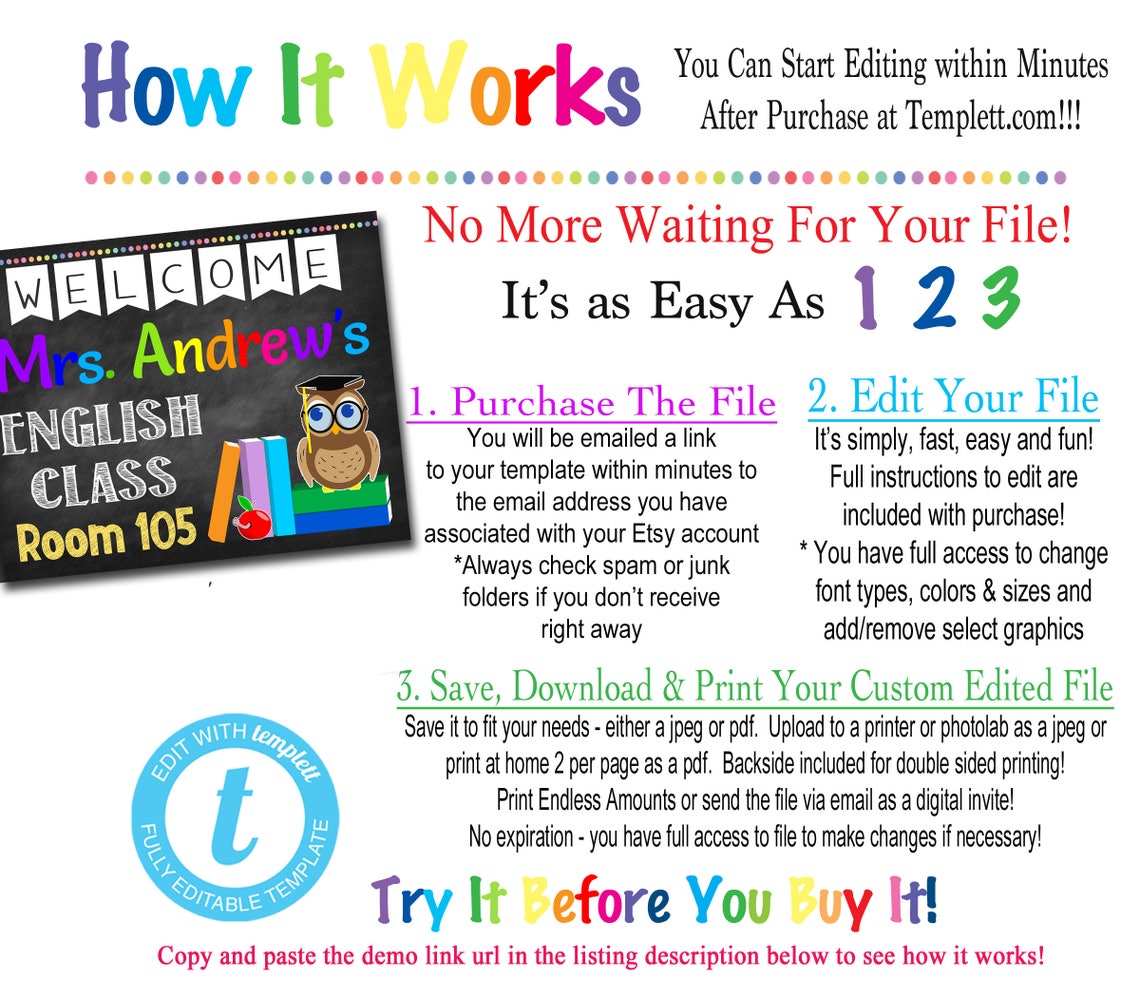 ENGLISH Teacher Classroom Door Sign Printable Classroom Sign - Etsy France